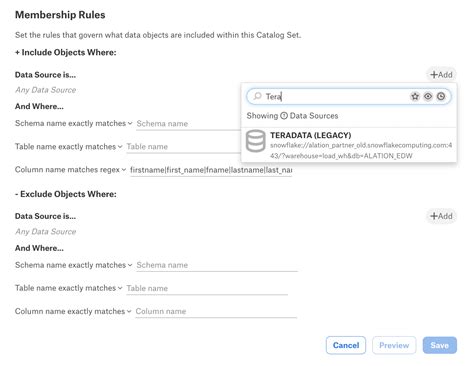 Conditional Catalog Sets — Alation User Guide