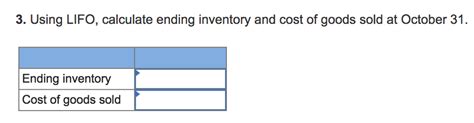 Solved Problem 6 1a Calculate Ending Inventory And Cost Of