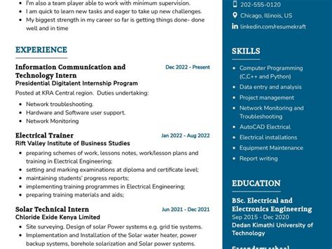 Graduate Electrical Engineer Cv Sample In 2026 Resumekraft