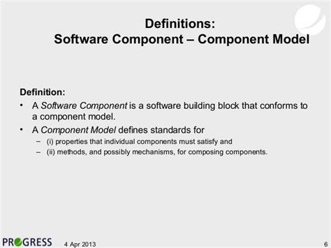 a classification framework for component models