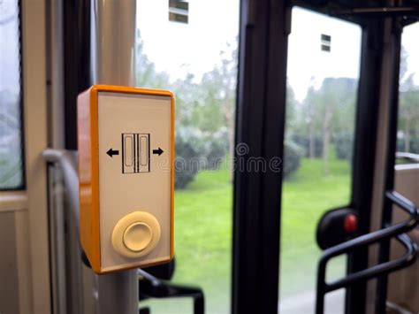Security And Control Element Inside Public Transit System A Door