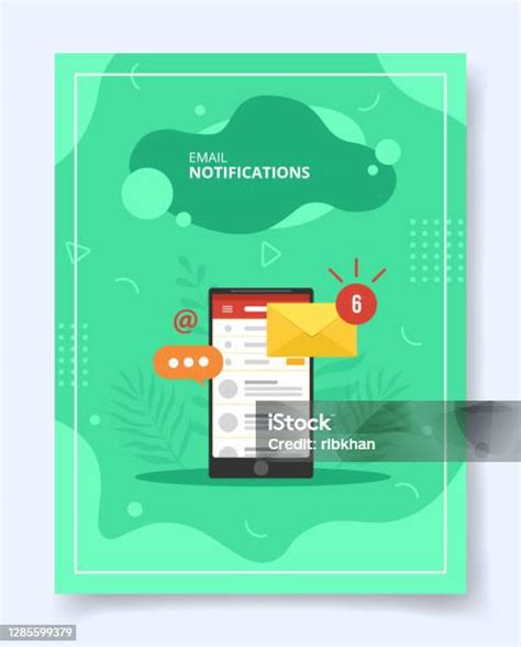 배너 전단지 책 표지 액체 모양 스타일의 잡지 의 템플릿에 대한 스마트 폰에 이메일 알림 벡터에 대한 스톡 벡터 아트 및 기타