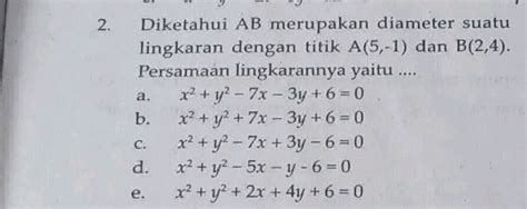 2 Diketahui A B merupakan diameter suatu | StudyX