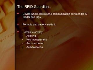 RFID Security And Privacy PPT