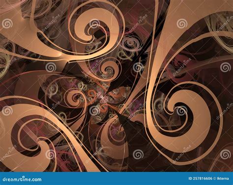 Fractal Spiral Abstract Fractal Patterns And Shapes Dynamic Flowing Natural Forms Stock