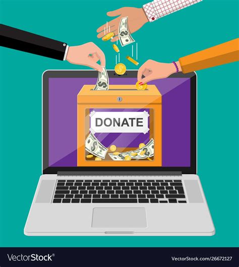 Donate Online Concept Royalty Free Vector Image
