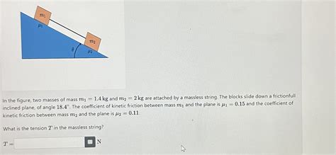 solved in the figure two masses of mass m1 1 4kg ﻿and