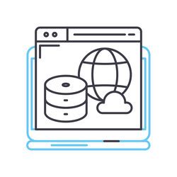 Sdk Web Platform Line Icon Outline Symbol Vector Image
