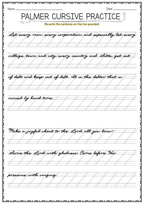 17 Palmer Cursive Worksheets Handwriting Worksheets Cursive