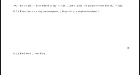 Solved Let φ F R R be defined by φ f f Laat Chegg com