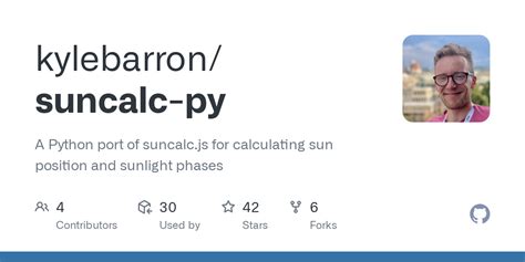 Github Kylebarronsuncalc Py A Python Port Of Suncalcjs For Github Kylebarronsuncalc Py A Python Port Of Suncalcjs For