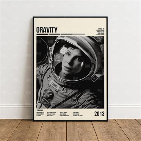 Gravity Movie Poster Space Movie Wall Art Etsy
