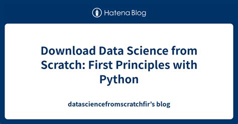 download data science from scratch first principles with python