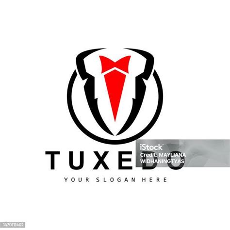 턱시도 로고 정장과 넥타이 벡터 남자 정장 드레스 재단사 디자인 나비 넥타이 Bowtie 아이콘 빈티지 클래식 일러스트 레이 션 0명에 대한 스톡 벡터 아트 및 기타 이미지