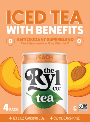 The Ryl Co™ Zero Sugar Peach Energy Drink Multipack Cans 4 Pk 12 Fl Oz Kroger
