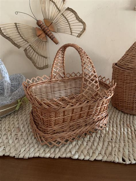 Кошик з лози корзины из лозы кошики вироби з лози корзины 599 грн Витвори майстрів