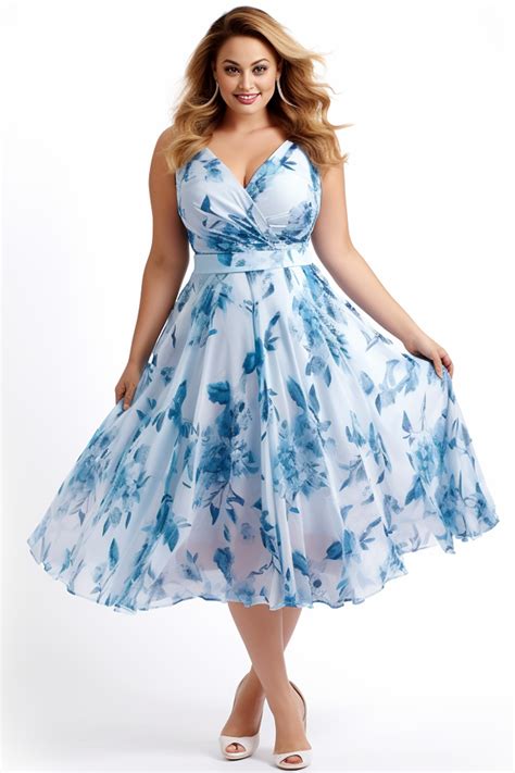 Plus Size Blue Dresses