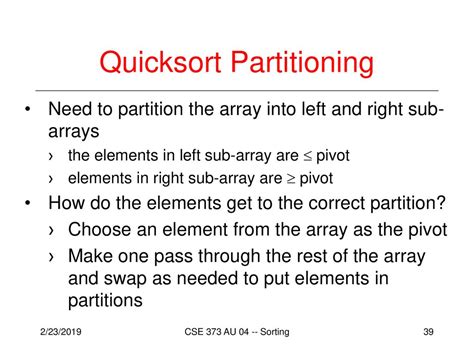 Sorting Cse 373 Data Structures Ppt Download