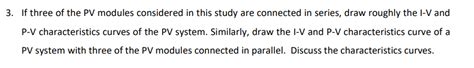 Solved If Three Of The PV Modules Considered In This Chegg Com