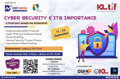 Mahesh Goud On Linkedin 4 Days Cybersecurity Workshop