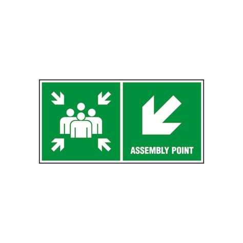 Premium Vector Fire Assembly Point Sign Vector Template