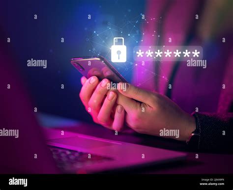 Lock The Phone With A Password For Mobile Cybersecurity Or A Password