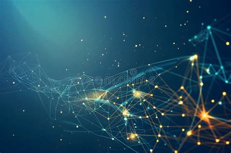 Abstract Technology Background With Glowing Connection Lines Ai Generated Stock Illustration