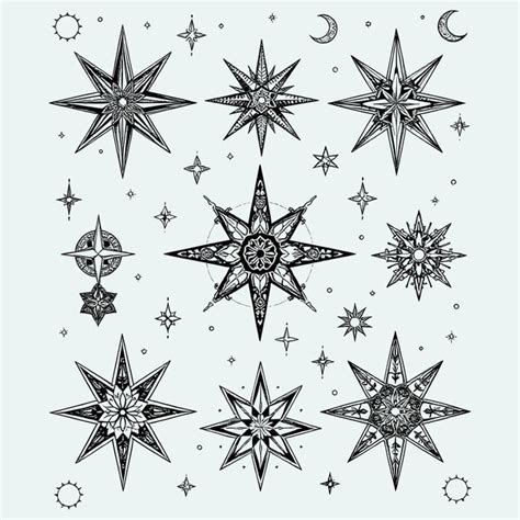 Compass Star Motifs Vectors And Illustrations For Free Download Freepik