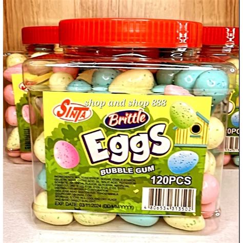 Brittle Egg Gum 120 Pcsjar Shopee Philippines