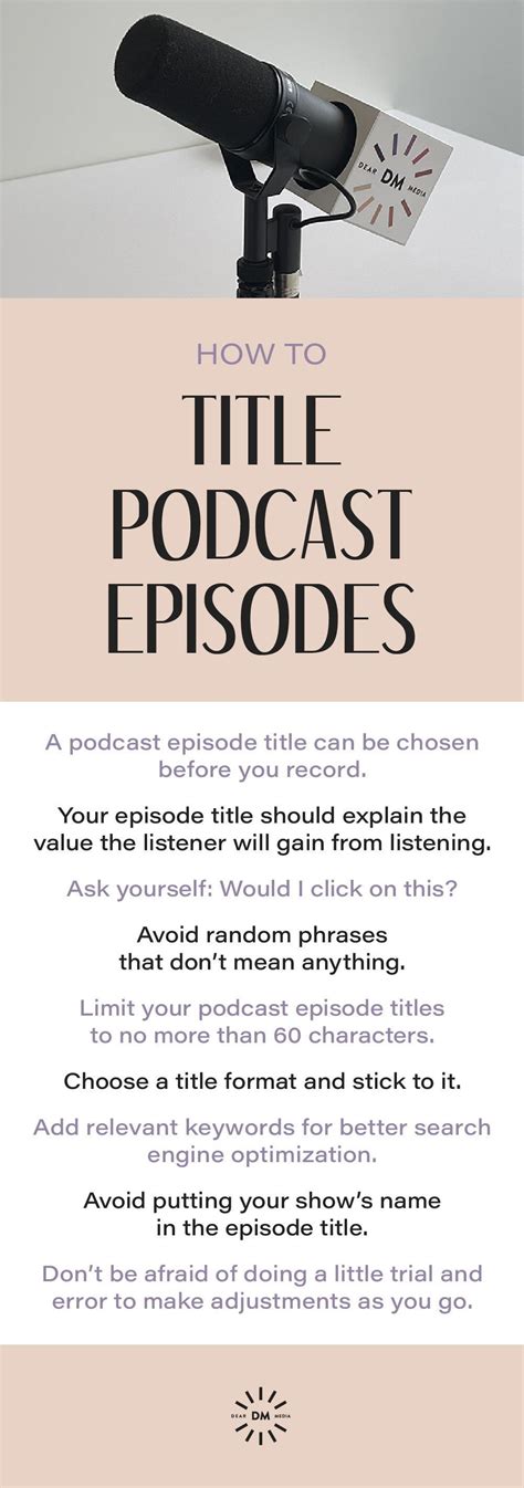 How To Title Podcast Episodes Dear Media New Way To Podcast