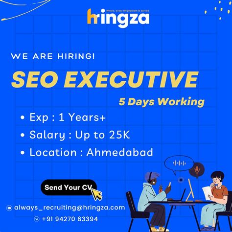 Hiring Hiringalert Urgenthiring Seoexecutive Seo Seojobs Ahmedabad Khushi H Pandya