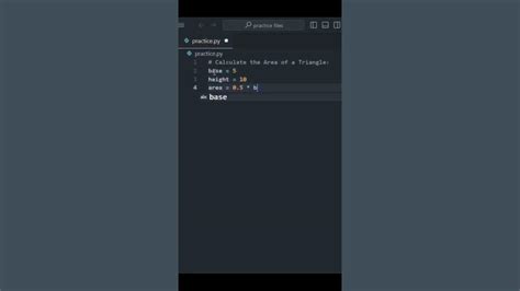 Calculate The Area Of A Trianglepython Pythonprogramming Coding Learnpython