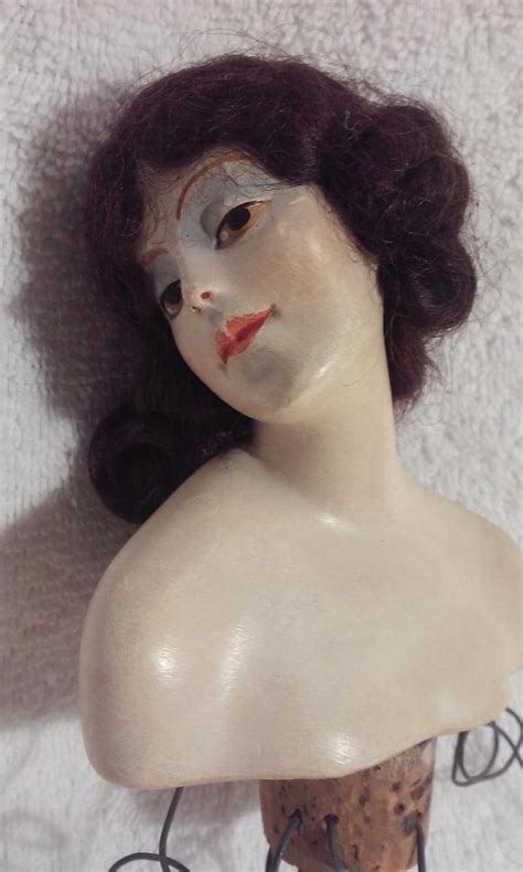 Antique Lilli Baitz Boudoir Doll Half Doll Chest And Head 1787374362