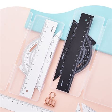 4pcs Set Square Portable School Math Geometry Set Grandado