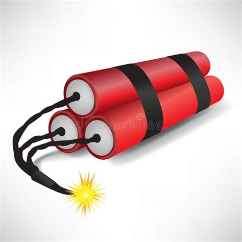 Three Dynamites Exploding Stock Vector Illustration Of Cable 22342103
