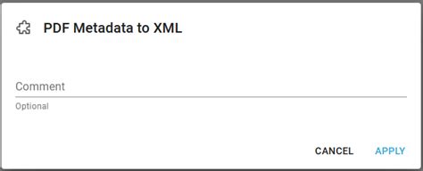pdf metadata to xml