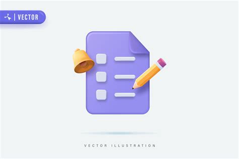 3d Realistic Task Logo Illustration Graphic By Darwin Vectorian