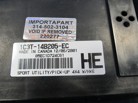 01 F250 F350 Sd Excursion Bcm Gem Multifunction Body Module 1c3t 14b205 Ec 0277 Importapart