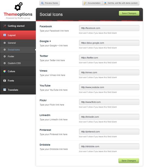 Theme Options Protect Your Assets