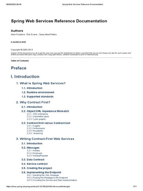 Spring Web Services Reference Documentation Pdf Xml Schema Xml