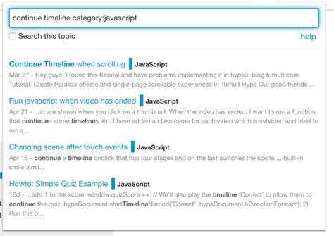 About The Javascript Category On The Tumult Forums Guidelines For