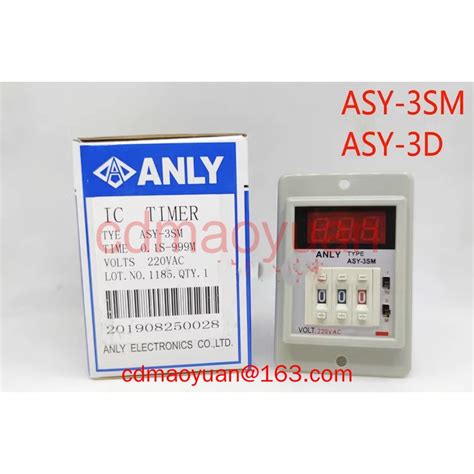 Anliang Anly Time Relay Asy 3sm Asy 3d 220vac 999s 999m Time Delay