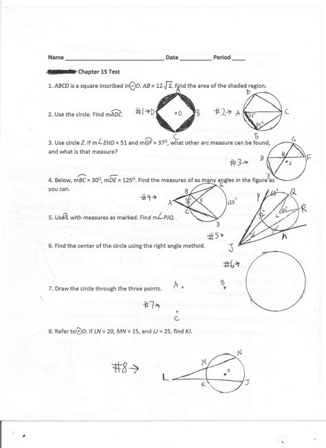 Geometry Common Core Style Chapter 15 Test Day 160