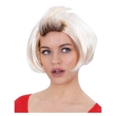 90s Mary Wig Blonde Flick With High Fringe Cracker Jack Costumes