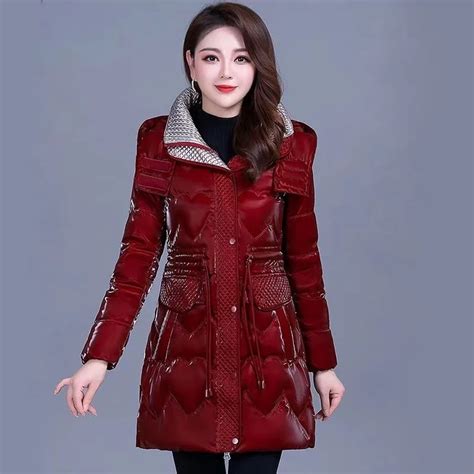 Fdfklak Acolchada Chaqueta De Algod N Para Mujer Abrigo Largo Sin
