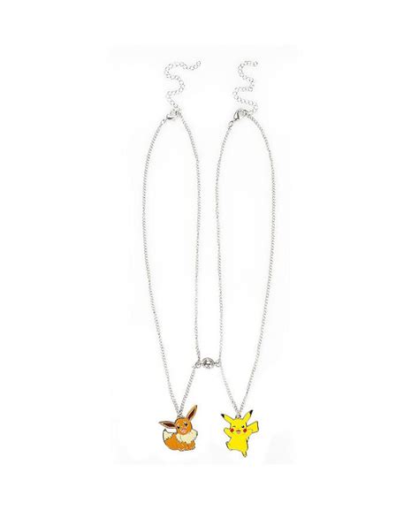 Pokemon Pikachu And Eevee Besties Magnetic Bead Necklace Set Macys