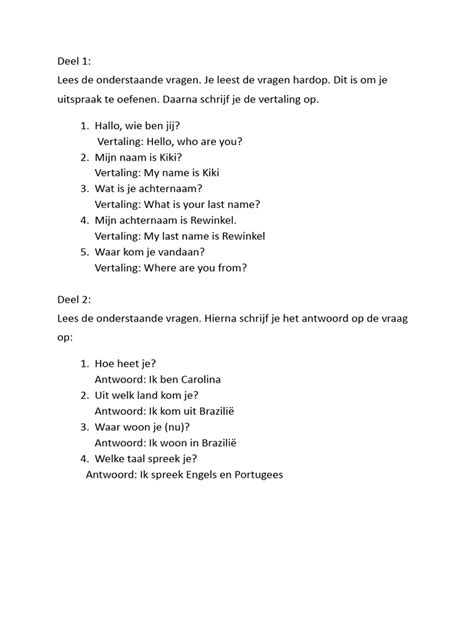 Carolina Carlier Assignment 1 Dutch Lessons Pdf