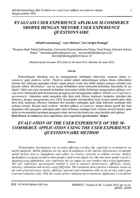 Doc Evaluasi User Experience Aplikasi M Commerce Shopee Dengan Metode
