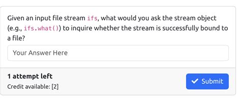 Solved Given An Input File Stream Ifs What Would You Ask