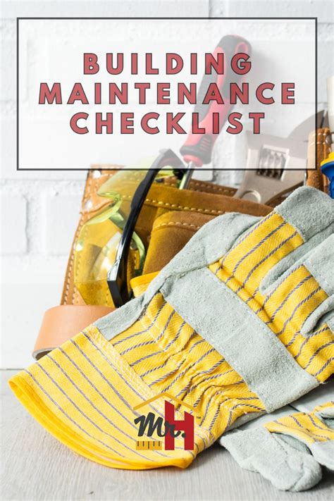 Checklists And Resources Mr Handymans Building Maintenance Checklist Building Maintenance